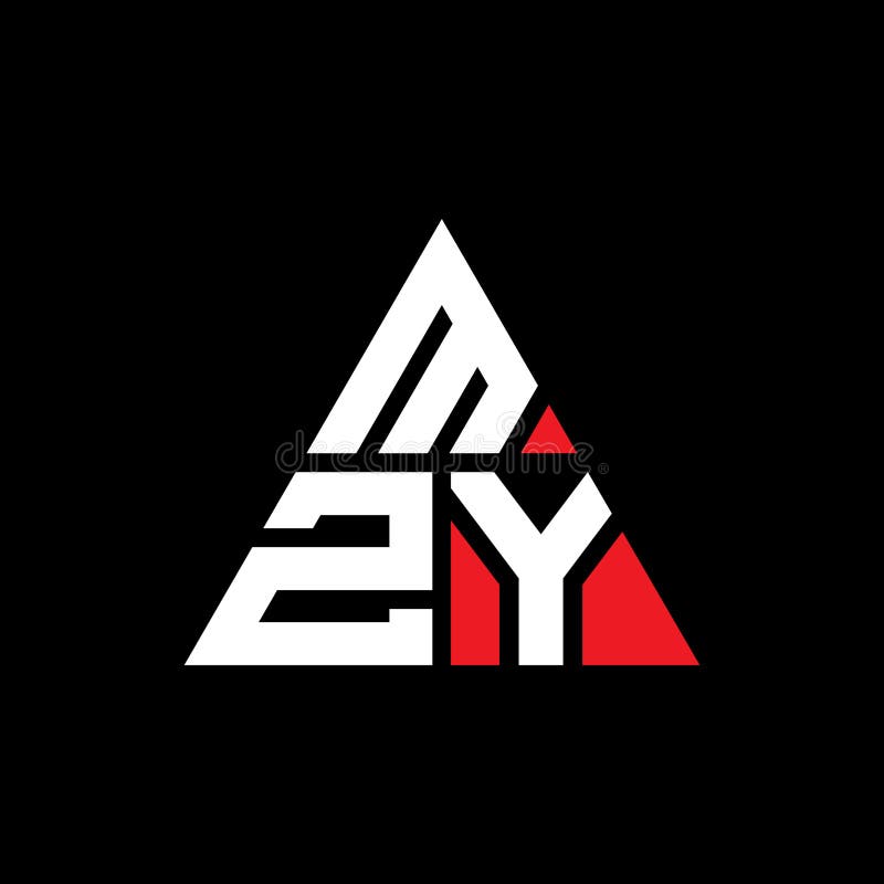 MZY Triangle Letter Logo Design with Triangle Shape. MZY Triangle Logo ...