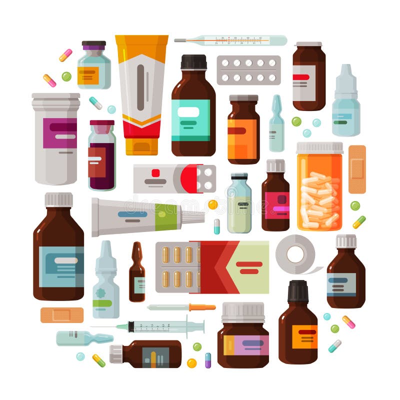 Médecine, Concept De Pharmacie Drogue, Ensemble De Médicament Des ... Médecine, Concept De Pharmacie Drogue, Ensemble De Médicament Des ...