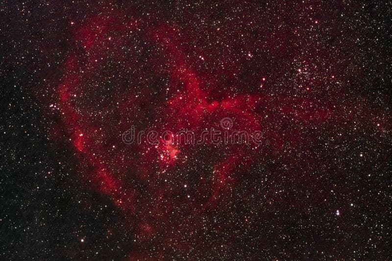 Nébuleuse de coeur photo stock. Image du infrarouge - 123655976