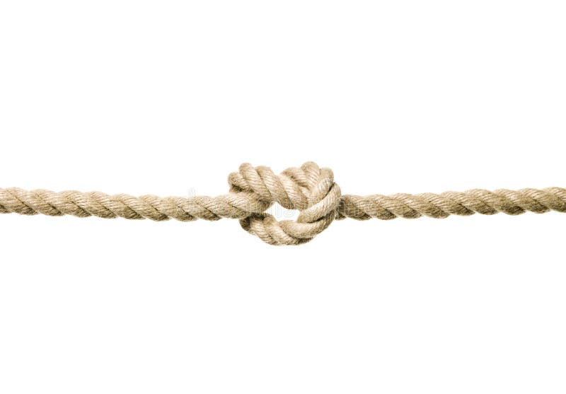 Amarrado Em Um Nó, Macro Tangled Do Fio Em Um Fundo Azul Imagem de ...