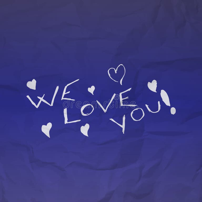 Nós amamo-lo ilustração do vetor. Ilustração de decorativo - 45737310