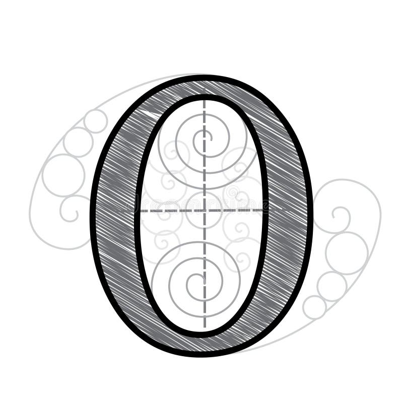Número 0 ilustración del vector. Ilustración de número - 8034995