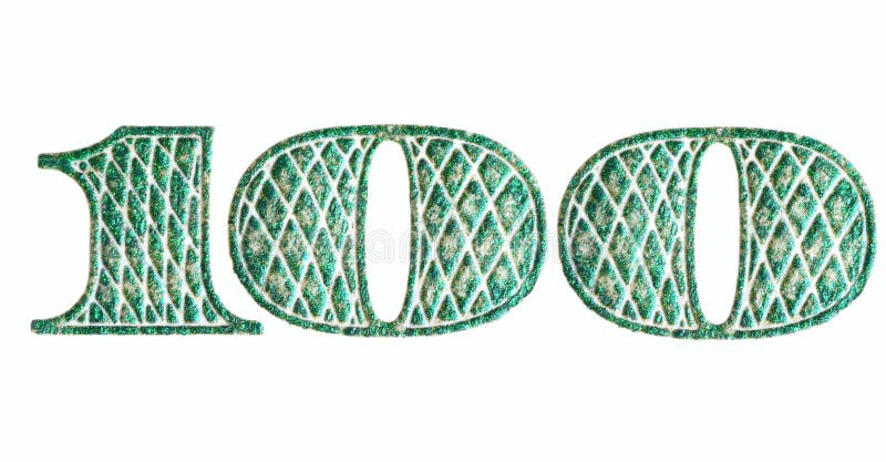 Número 100. imagen de archivo. Imagen de macro, blanco - 23851787