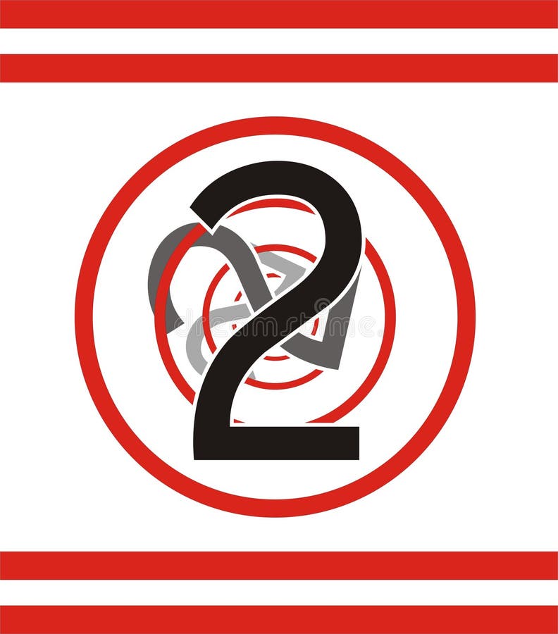 Número 2 ilustración del vector. Ilustración de movimiento - 1176686