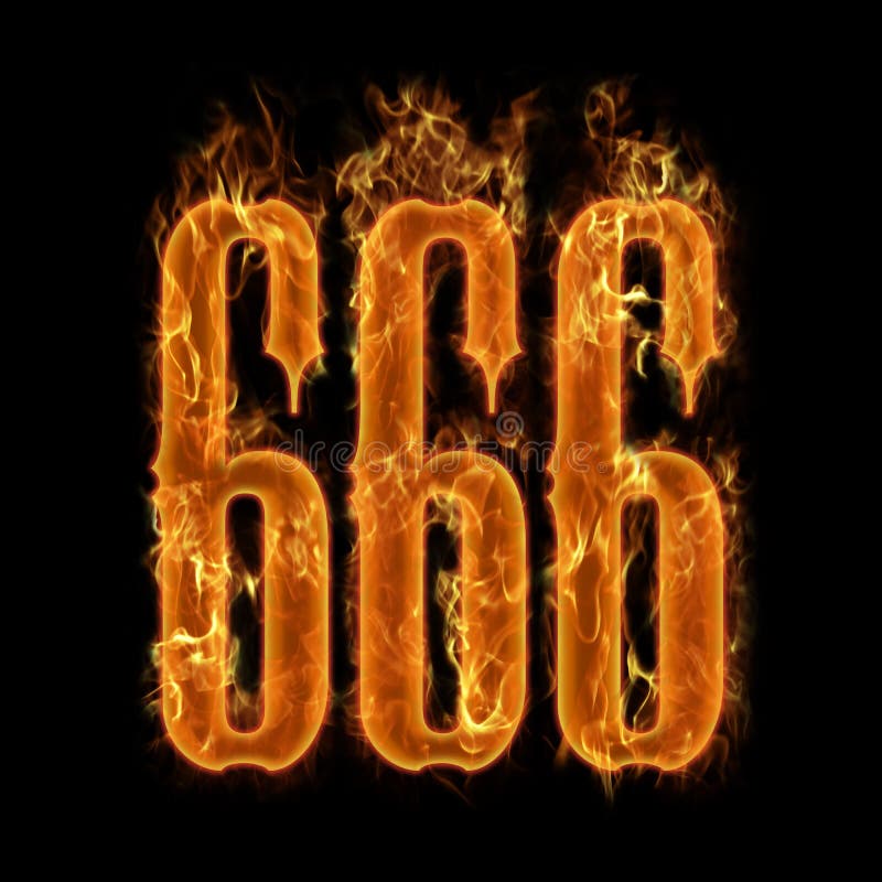 Número 666 del diablo stock de ilustración. Ilustración de fuego - 13284740