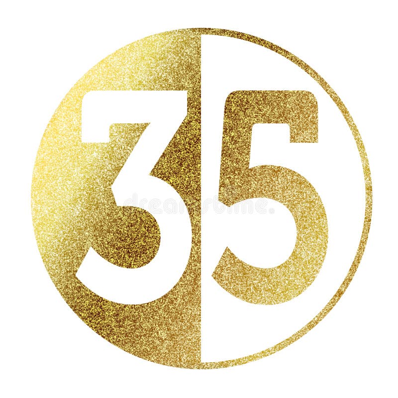 Número 35 ilustração do vetor. Ilustração de moderno - 86310056