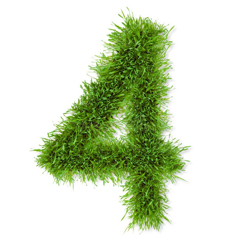 Hierba Número 1 3D Verde Número Uno, Aislado En El Fondo Blanco Hierba ...