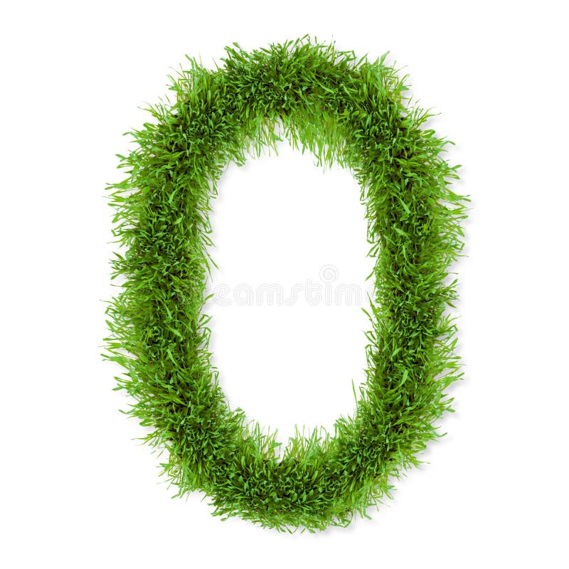 Hierba Número 1 3D Verde Número Uno, Aislado En El Fondo Blanco Hierba ...