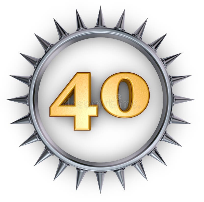 Número cuarenta stock de ilustración. Ilustración de cuarenta - 108968951
