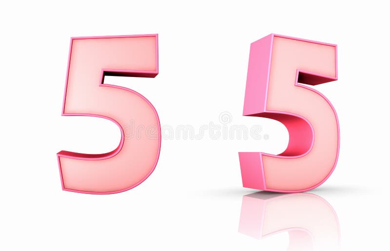 Número Rosado 9 Con El Esquema De Oro Aislado En El Fondo Blanco Stock ...