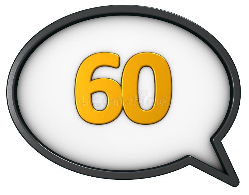 Número sesenta stock de ilustración. Ilustración de numérico - 106812148