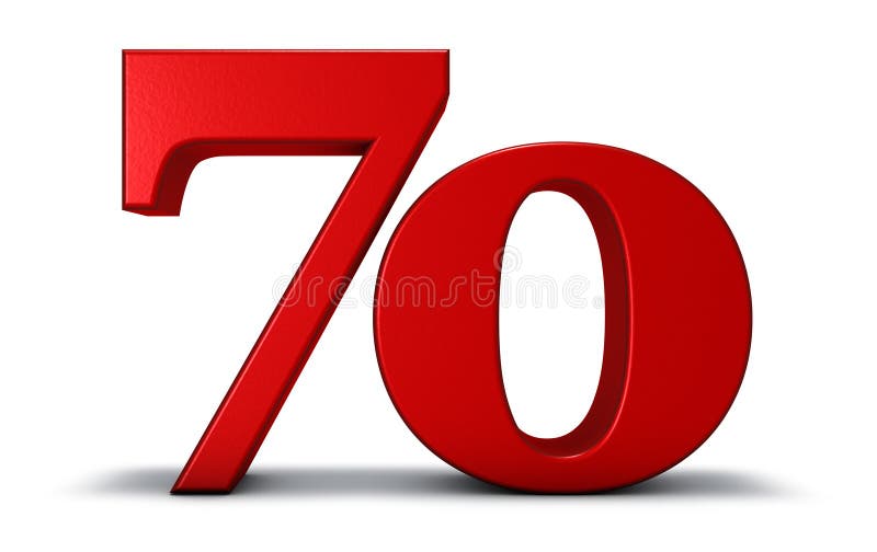 Número setenta stock de ilustración. Ilustración de jubileo - 108007208