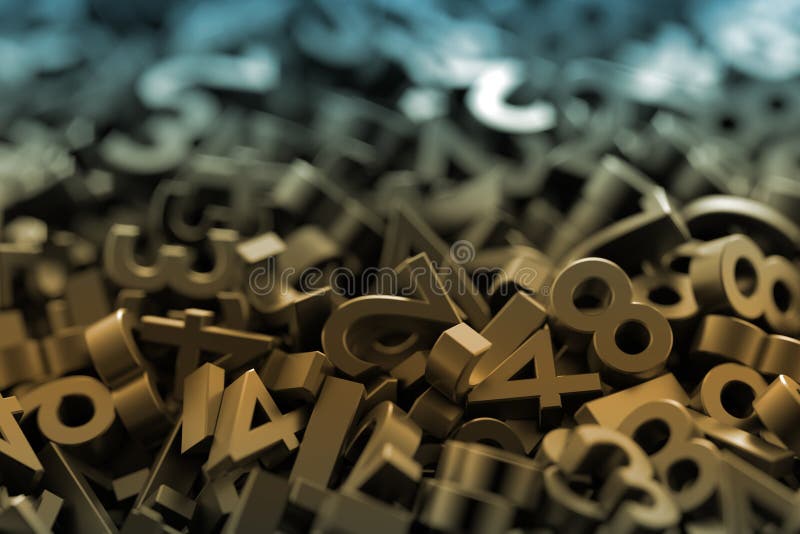 Fondo Infinito De Los Números Stock de ilustración - Ilustración de ...