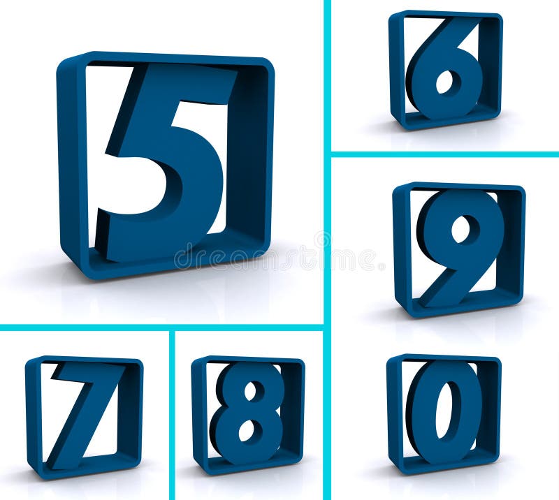 Números Azules En Rectángulos Azules Stock de ilustración - Ilustración ...
