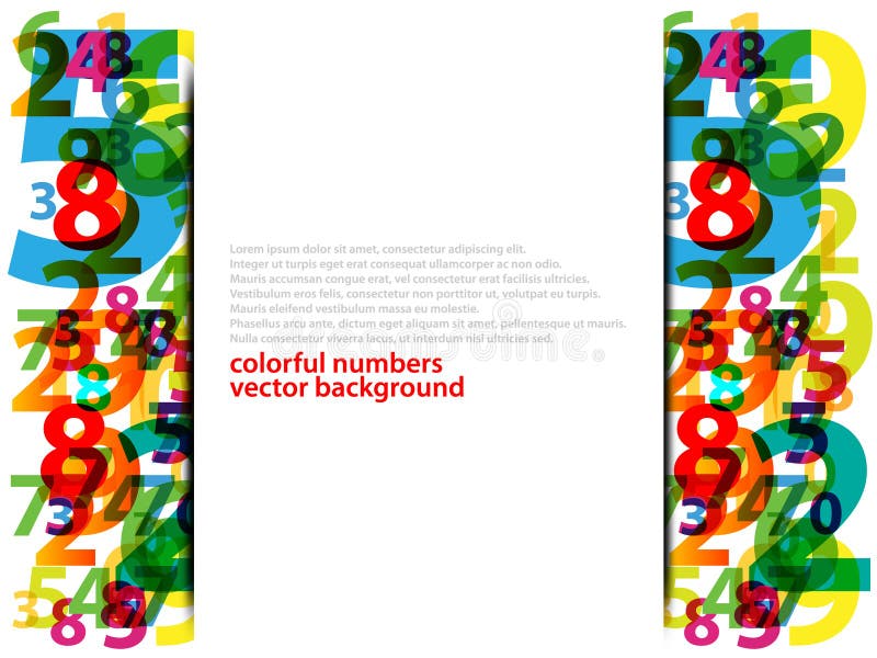 Números Coloridos Abstractos Ilustración del Vector - Ilustración de ...