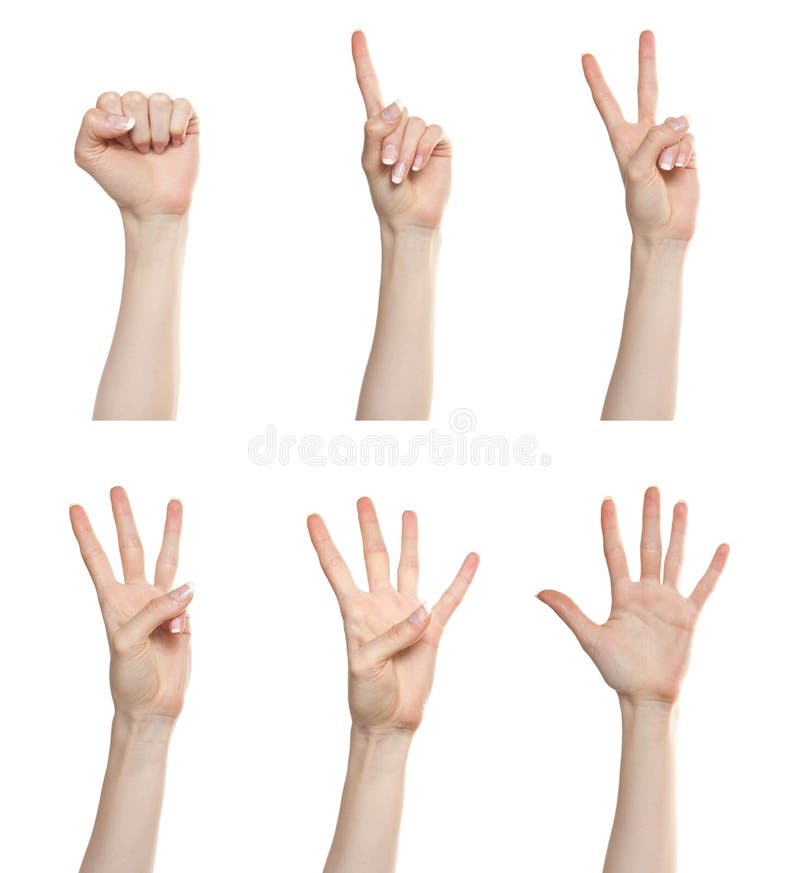 Conjunto De Manos Formando Números Foto de archivo - Imagen de manos ...