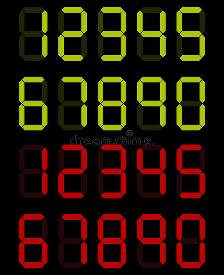Números de Digitaces ilustración del vector. Ilustración de conducido ...