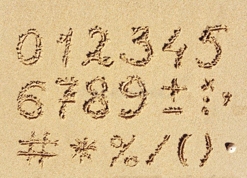 Números de la arena stock de ilustración. Ilustración de orden - 21689652