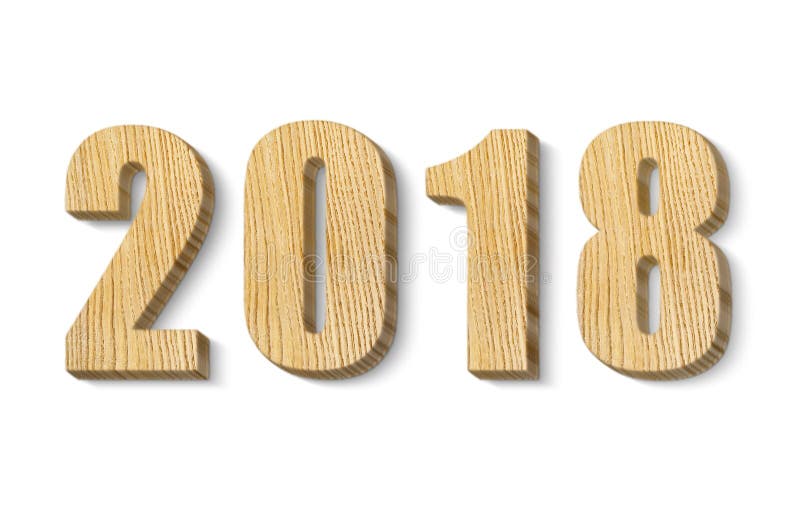 2018 números de madera foto de archivo. Imagen de postal - 46872136