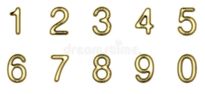 Números de oro foto de archivo. Imagen de cinco, cuatro - 27830842