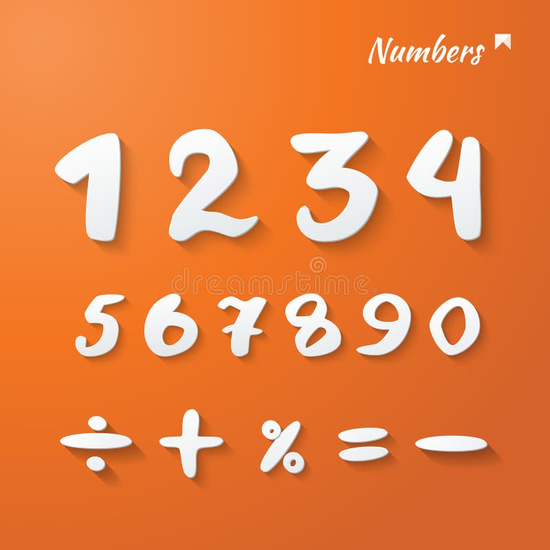 Números del vector ilustración del vector. Ilustración de conjunto ...