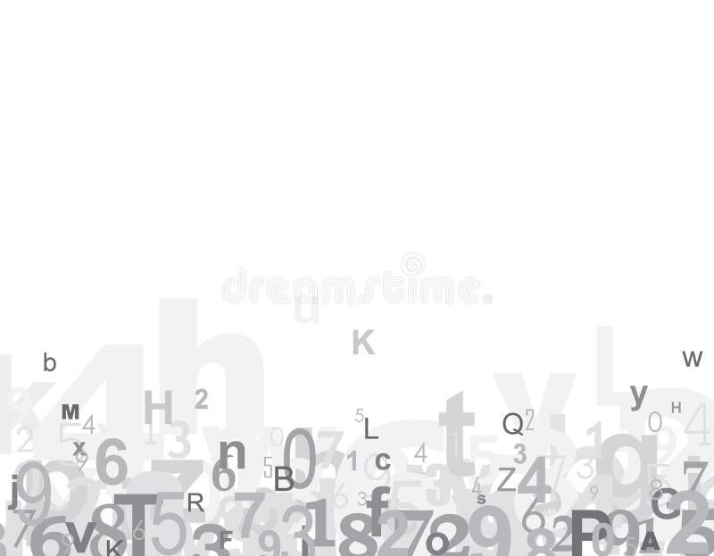 Números E Letras Do Alfabeto Ilustração Stock - Ilustração de lido ...