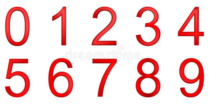 Números rojos (malla) ilustración del vector. Ilustración de numérico ...