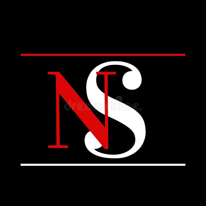 Personal Name N and S. Vector Handwritten Calligraphy Set Stock ...