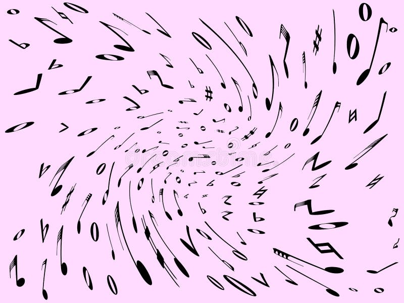 Abstract Musical Notes Vortex Stock Vector - Illustration of music ...