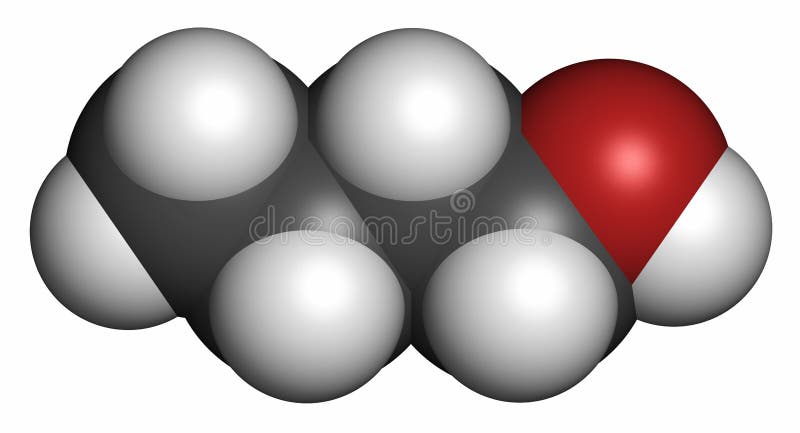 N-butanol 1-butanol Molecule. Used As Flavouring and As a Solvent ...