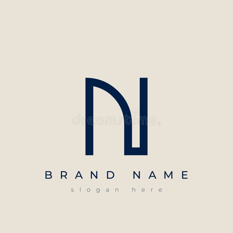 N Creative Letter Logo. Abstract Business Logo Design Template Stock ...