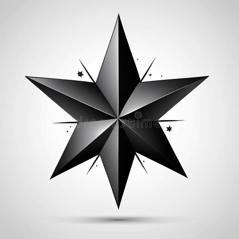 Trendy and Simple Star Shape Stock Illustration - Illustration of icon ...