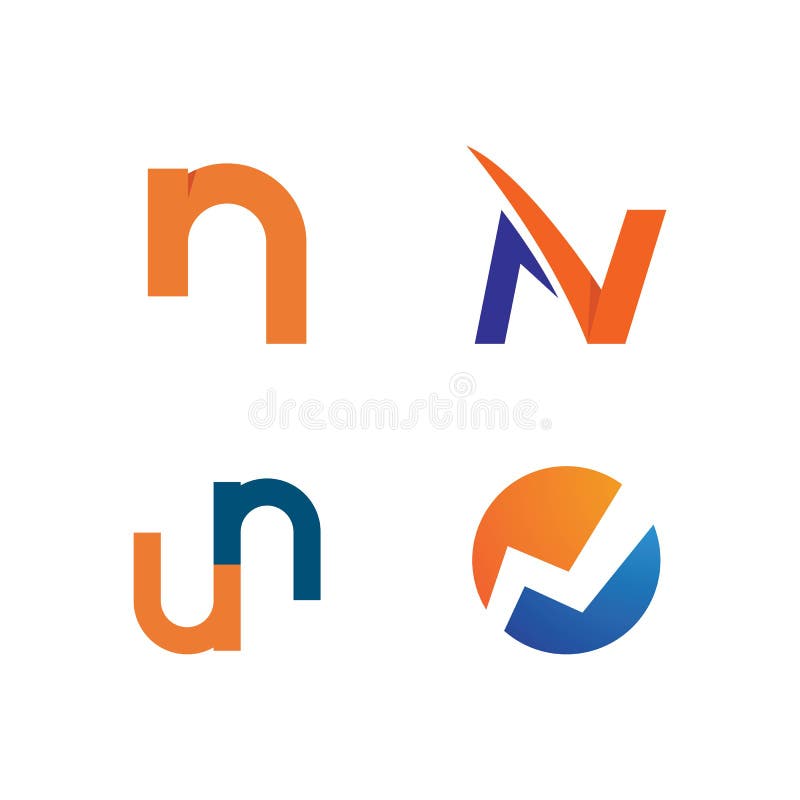 N initial Letter stock vector. Illustration of modern - 196836456