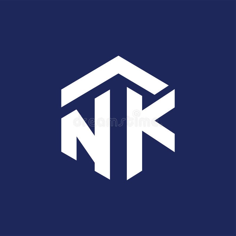 N K Initial Letter Hexagonal Logo Vector Stock Vector - Illustration of ...