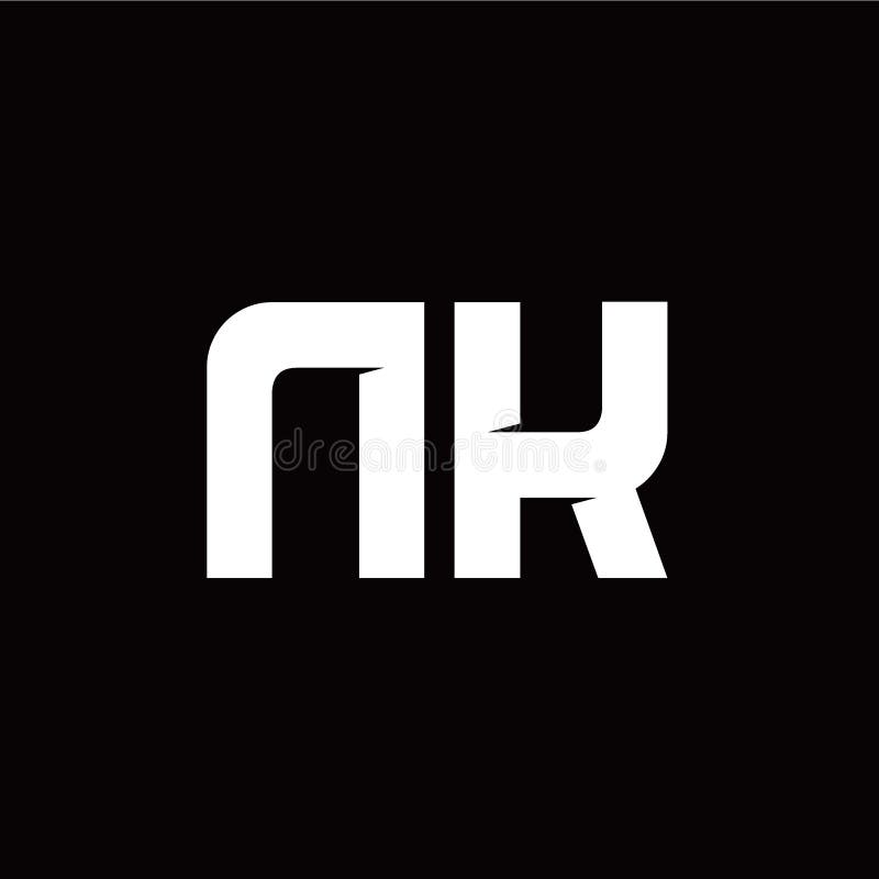 N K Letter Monogram Style Initial Logo Template Stock Illustration ...