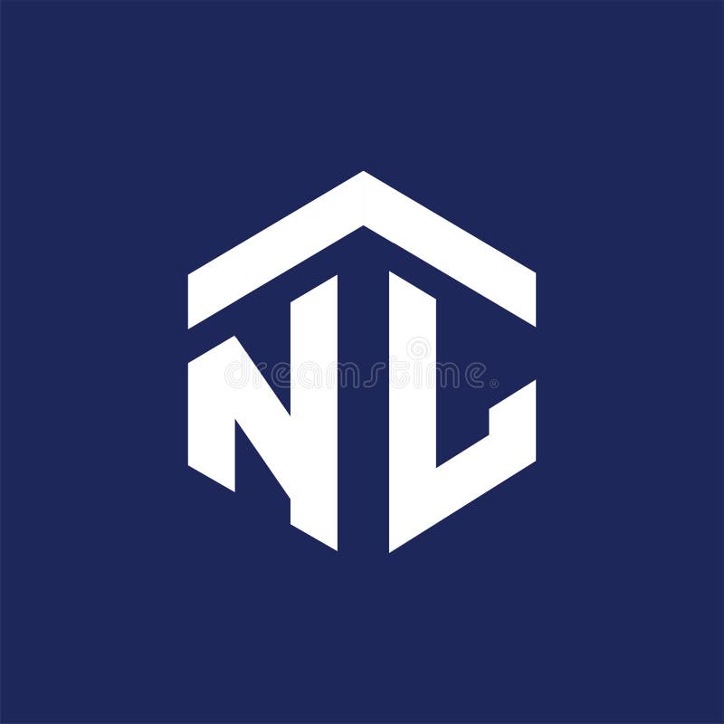 N L Initial Letter Hexagonal Logo Vector Stock Vector - Illustration of ...