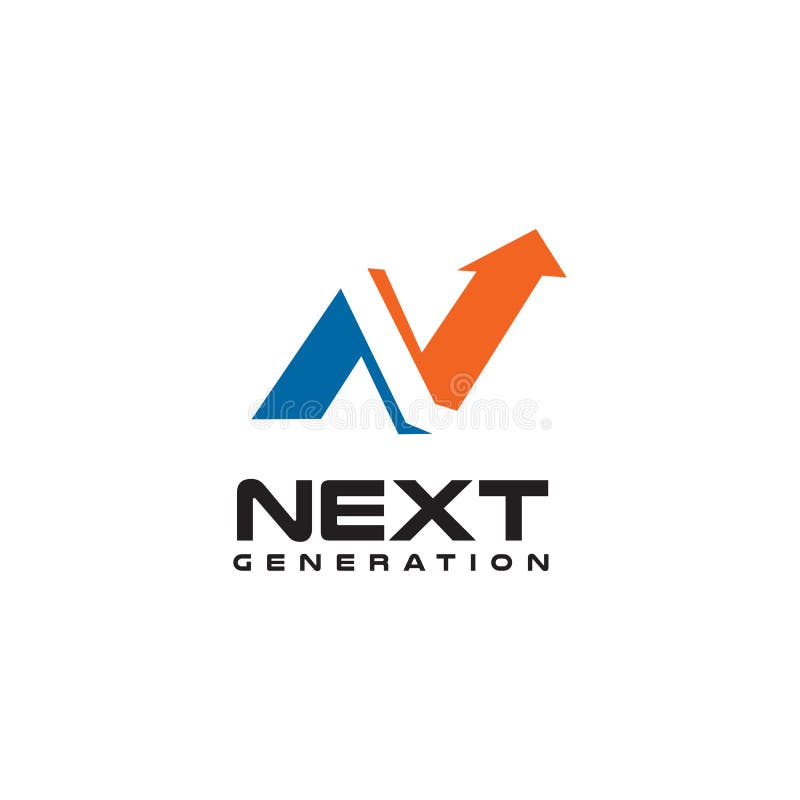 Letter NEXT Logo Design Vector. Red Type Outline Sign. Monogram Letters ...