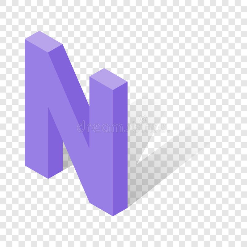 N Letter Isometric 3d Style Shadow Stock Illustrations – 14 N Letter ...