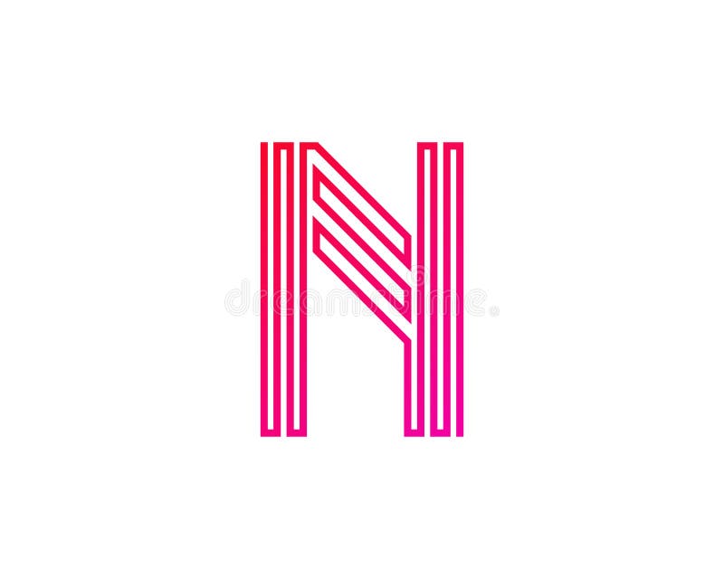 N Letter Line Texture Logo Icon Design Stock Vector - Illustration of ...