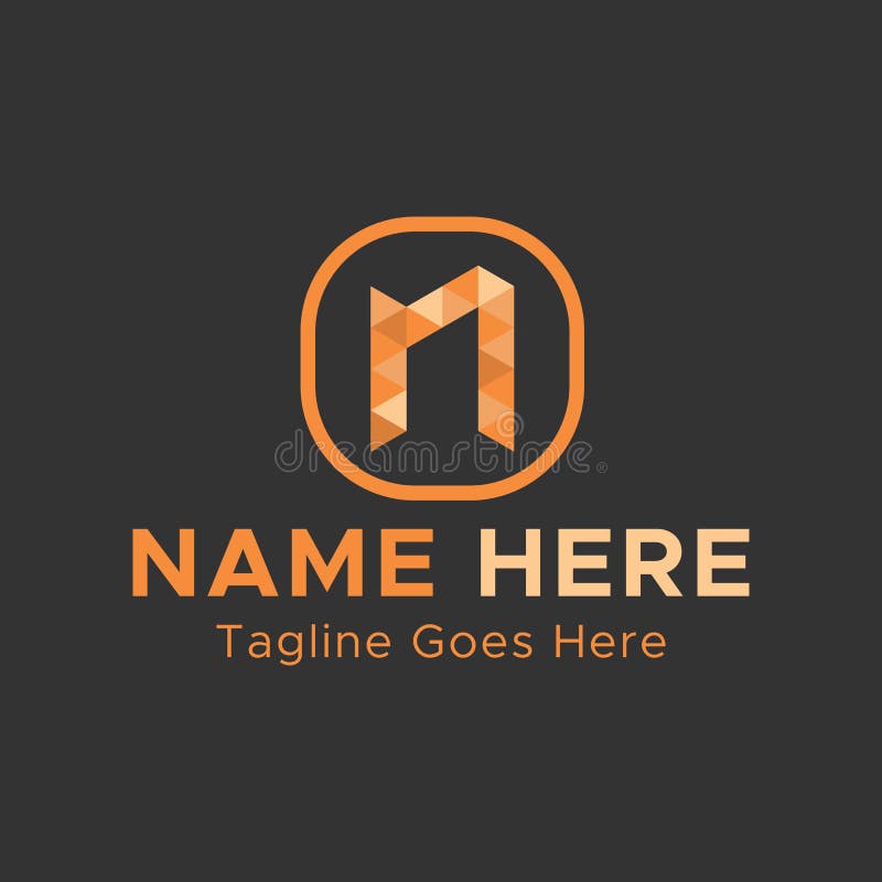 N Letter Logo.Light Orange Color Minimalistic Abstract Logo Stock ...