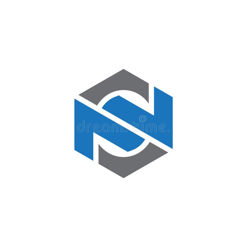 N Letter Monogram Initial Logo Design Template Vector Illustration. N ...