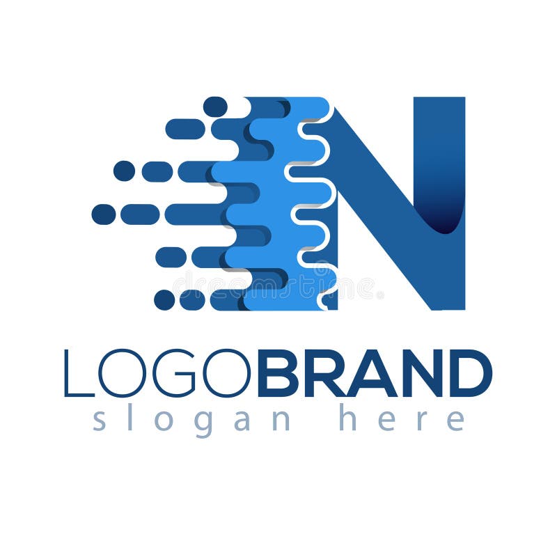 N Letter Pixel Icon Vector Logo Element. Letter Speed Logo Template ...