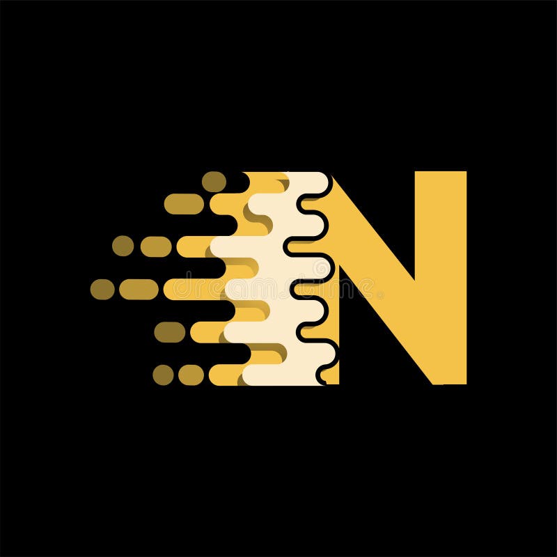 N Letter Pixel Icon Vector Logo Element. Letter Speed Logo Template ...