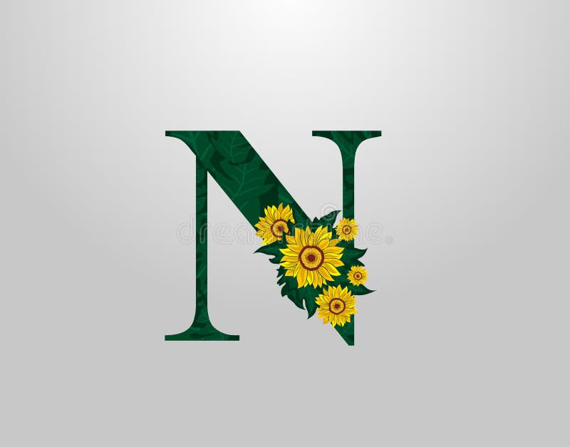 Green Daisy Letter N Stock Illustrations – 18 Green Daisy Letter N ...