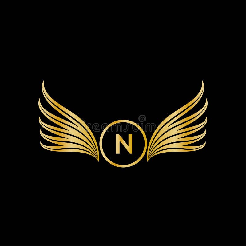 N Letter Wing Vector Logo. Wing Icon Vector Stock Illustration ...