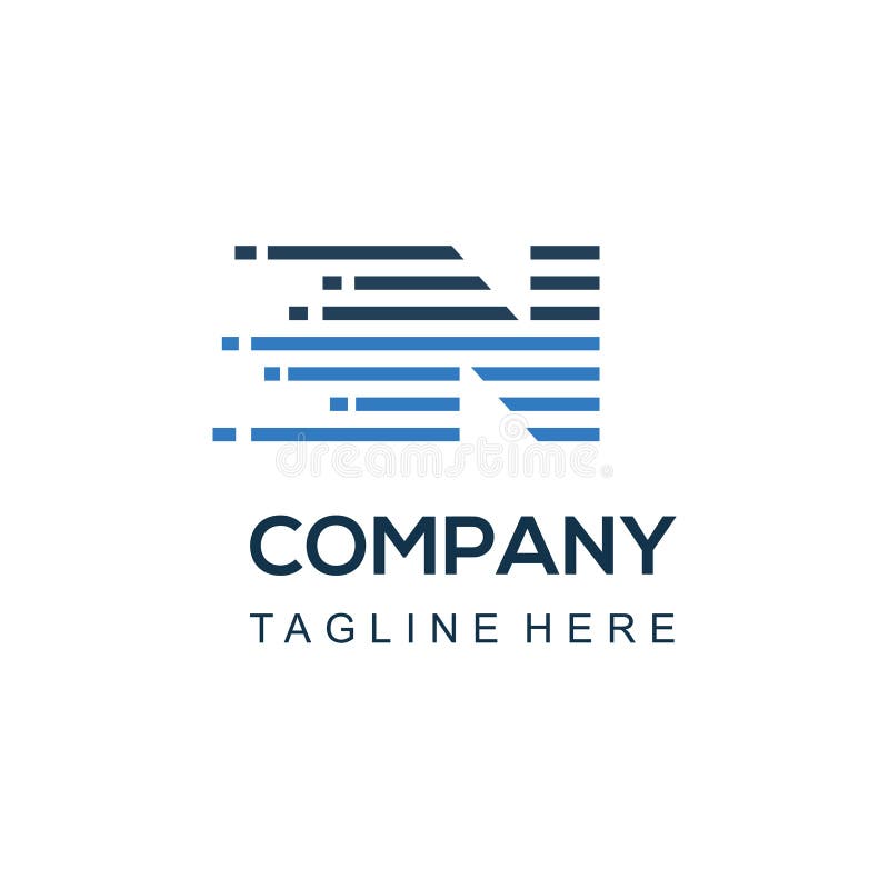 N logo abstract technology stock illustration. Illustration of idea ...