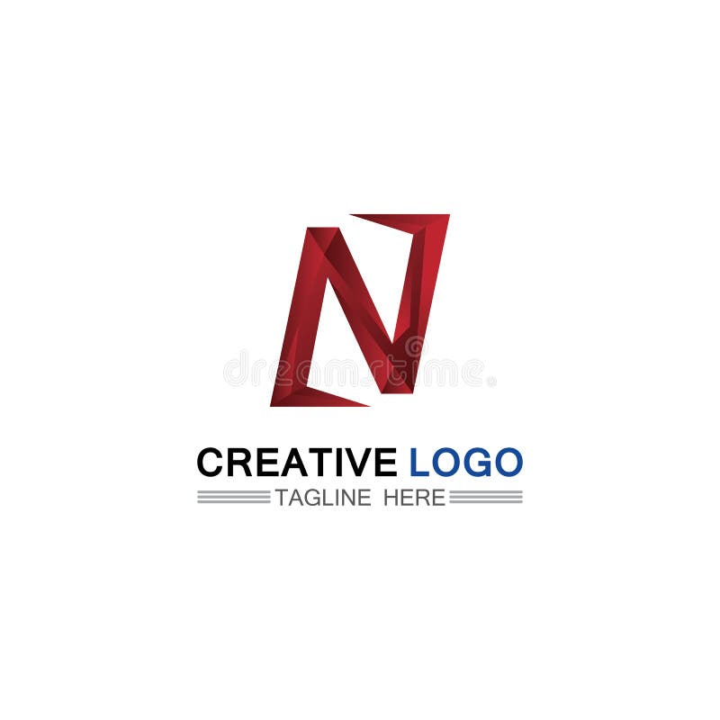 N Logo Font Company Logo Business and Letter Initial N Design Vector ...