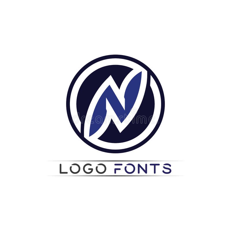 N Logo Font Company Logo Business and Letter Initial N Design Vector ...