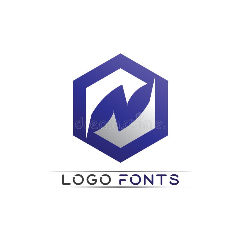 N Logo Font Company Logo Business and Letter Initial N Design Vector ...
