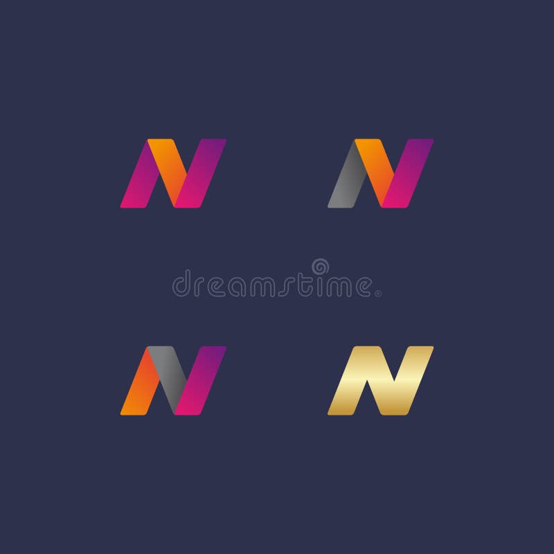 Colorful N Logo Inspirations Template Stock Vector - Illustration of ...